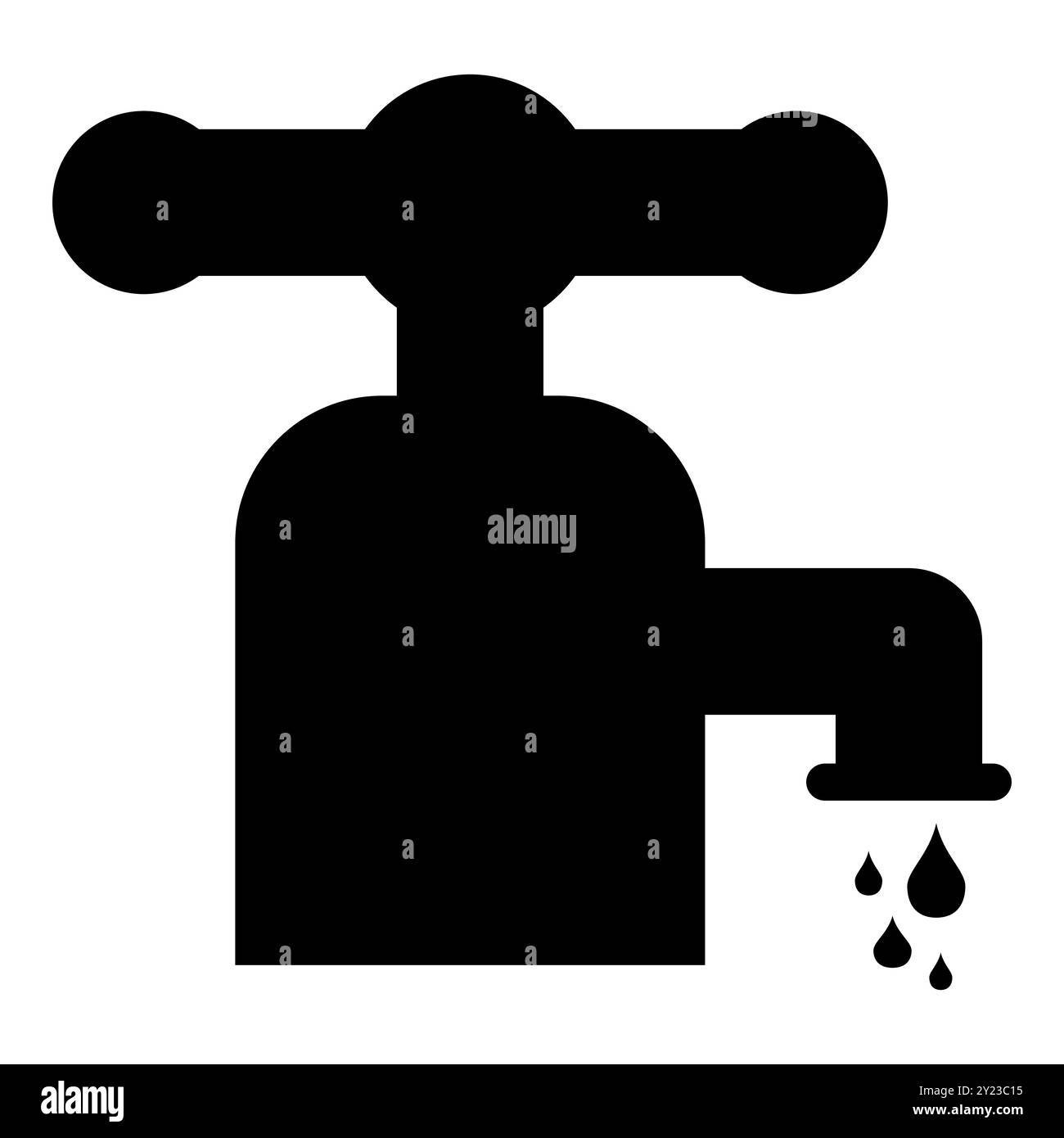 Illustration of a faucet with water drop. Faucet icons. Water tap icon ...