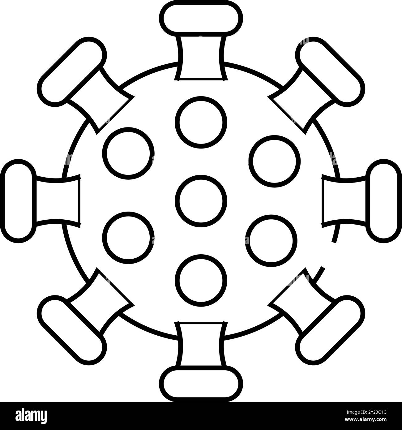 influenza virus line icon vector isolated illustration Stock Vector ...