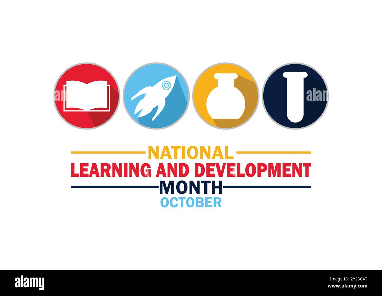 National Learning And Development Month October wallpaper with shapes ...