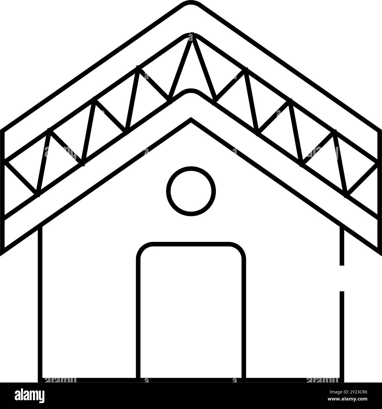 building roof waterproof line icon vector illustration Stock Vector ...