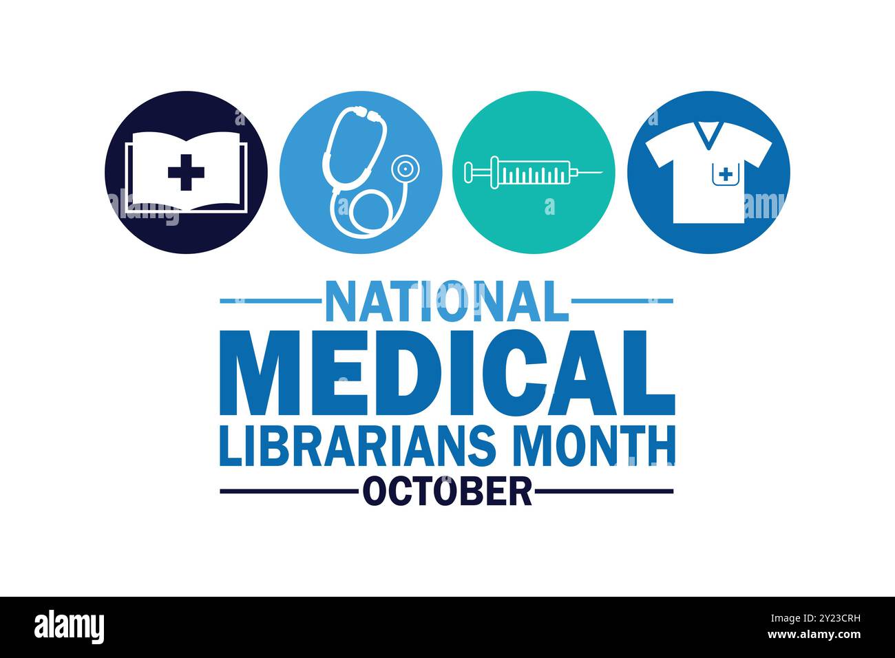National Medical Librarians Month October wallpaper with shapes and ...