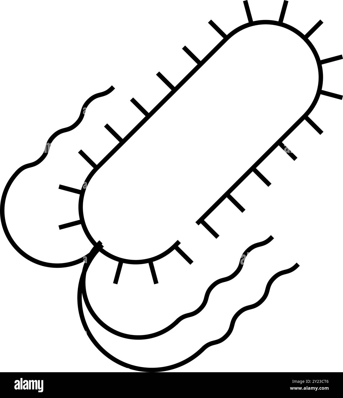 salmonella bacteria line icon vector isolated illustration Stock Vector ...