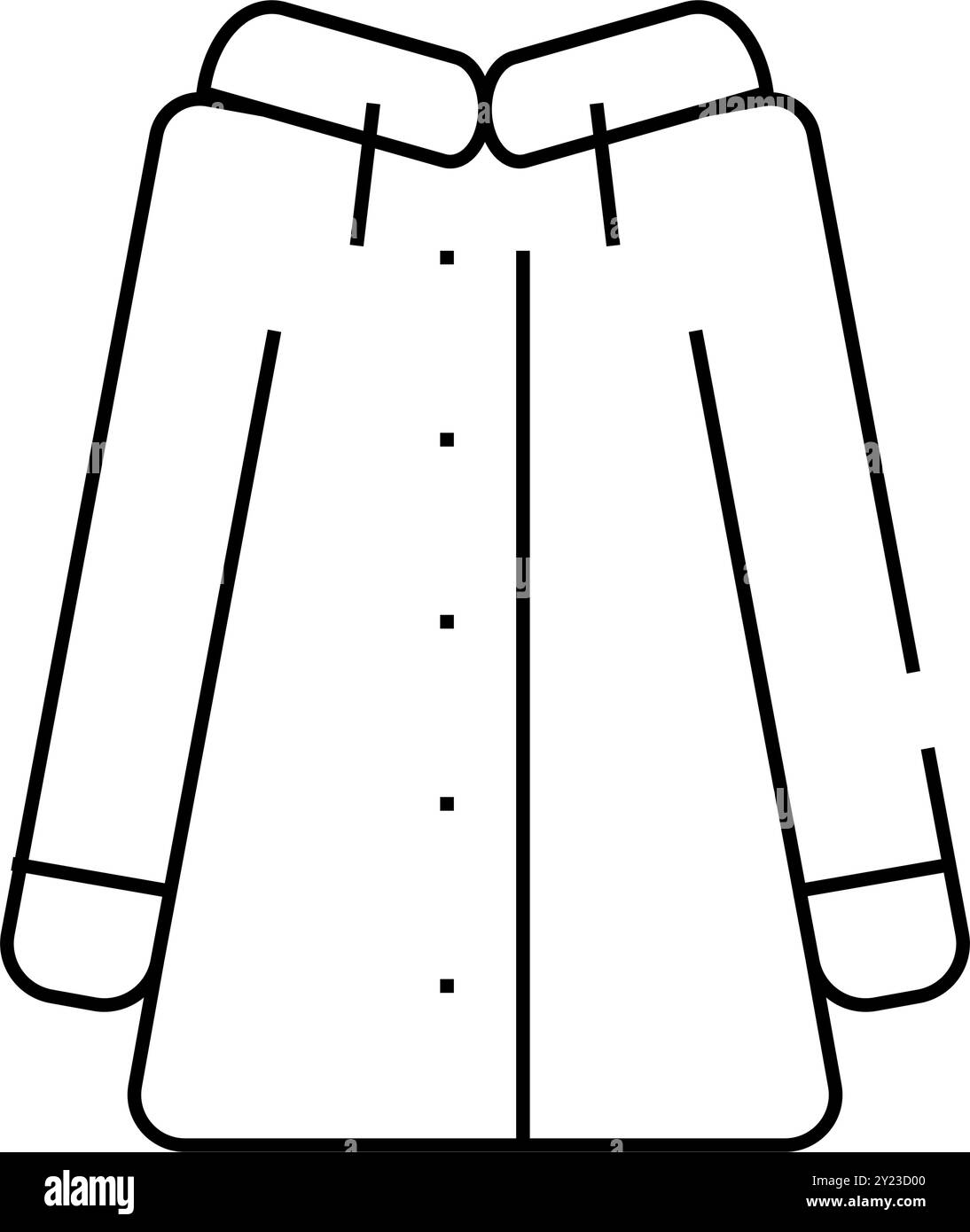 coat clothes waterproof line icon vector illustration Stock Vector ...