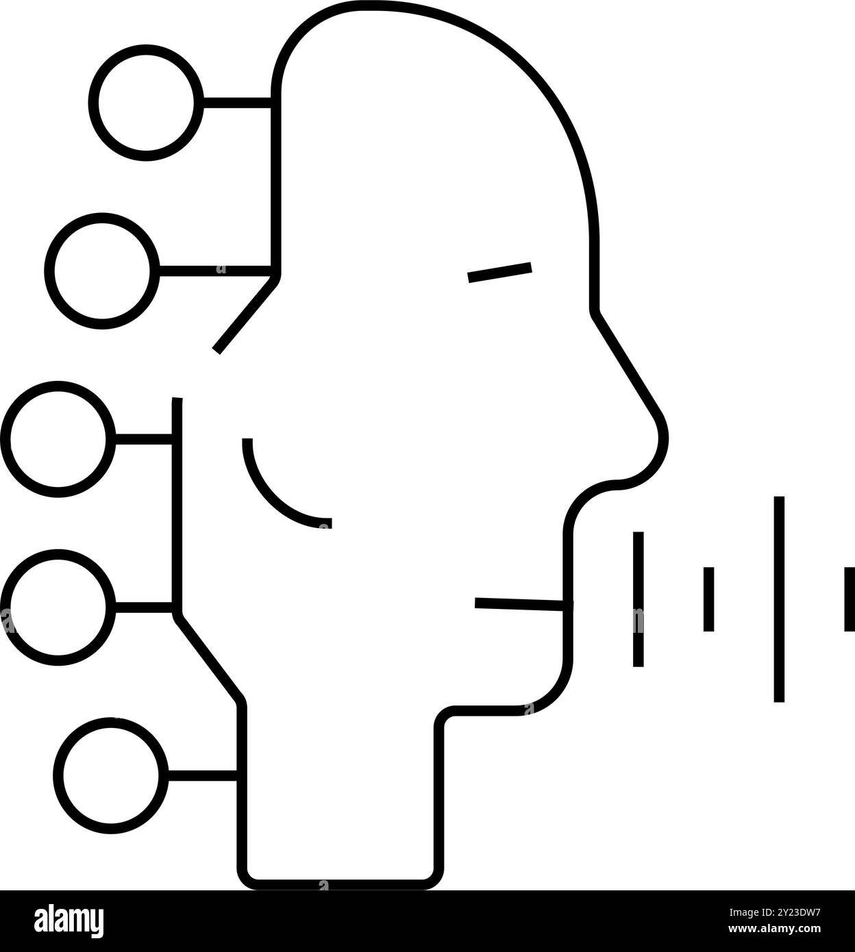 robotic voice line icon vector isolated illustration Stock Vector Image ...