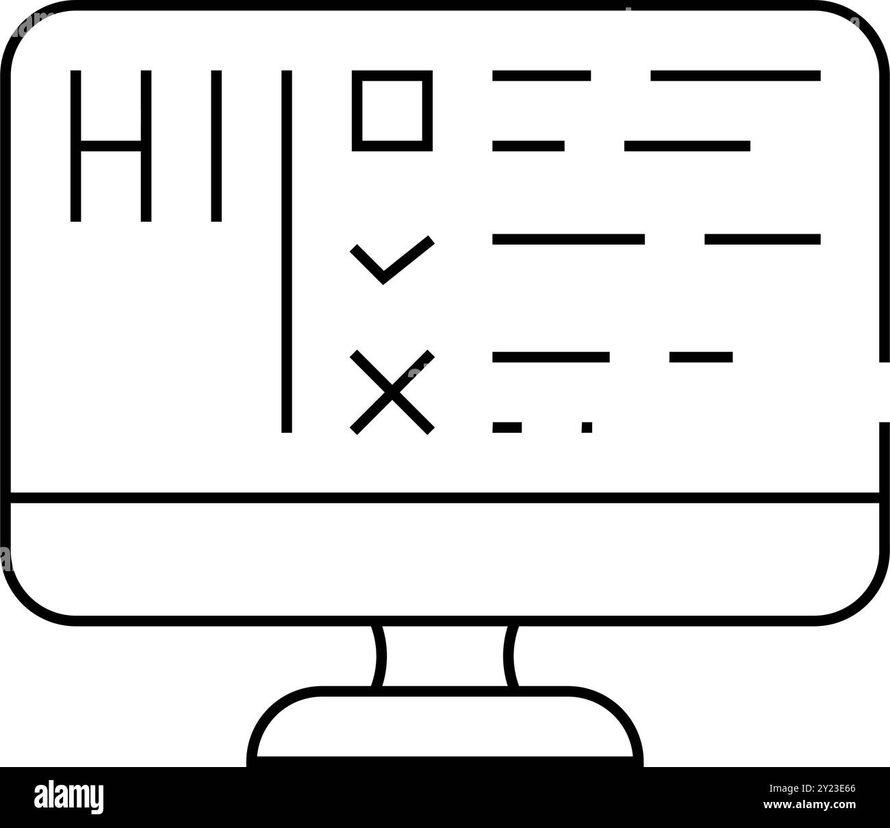 turing test line icon vector isolated illustration Stock Vector Image ...
