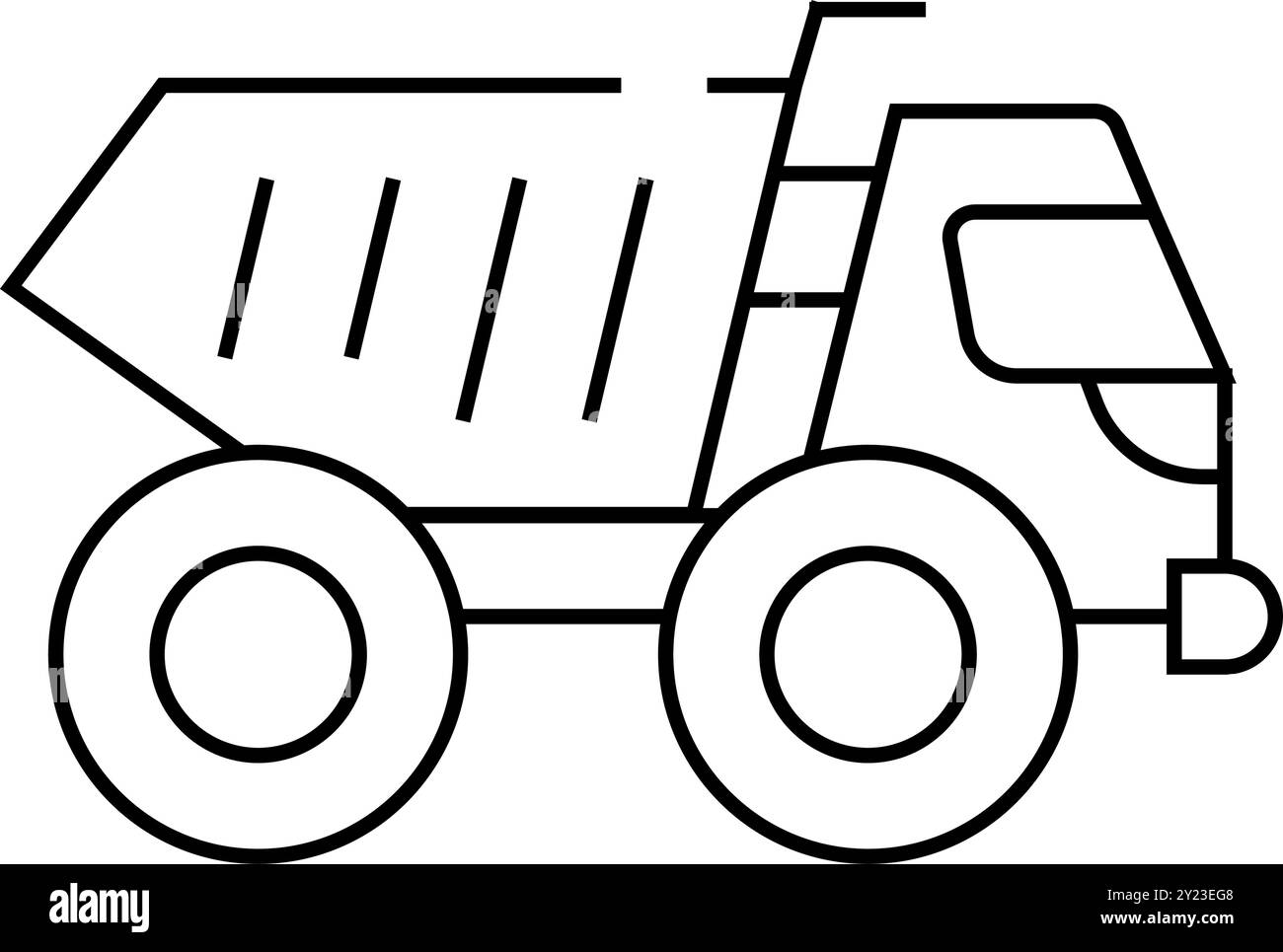 articulated dumper line icon vector isolated illustration Stock Vector ...