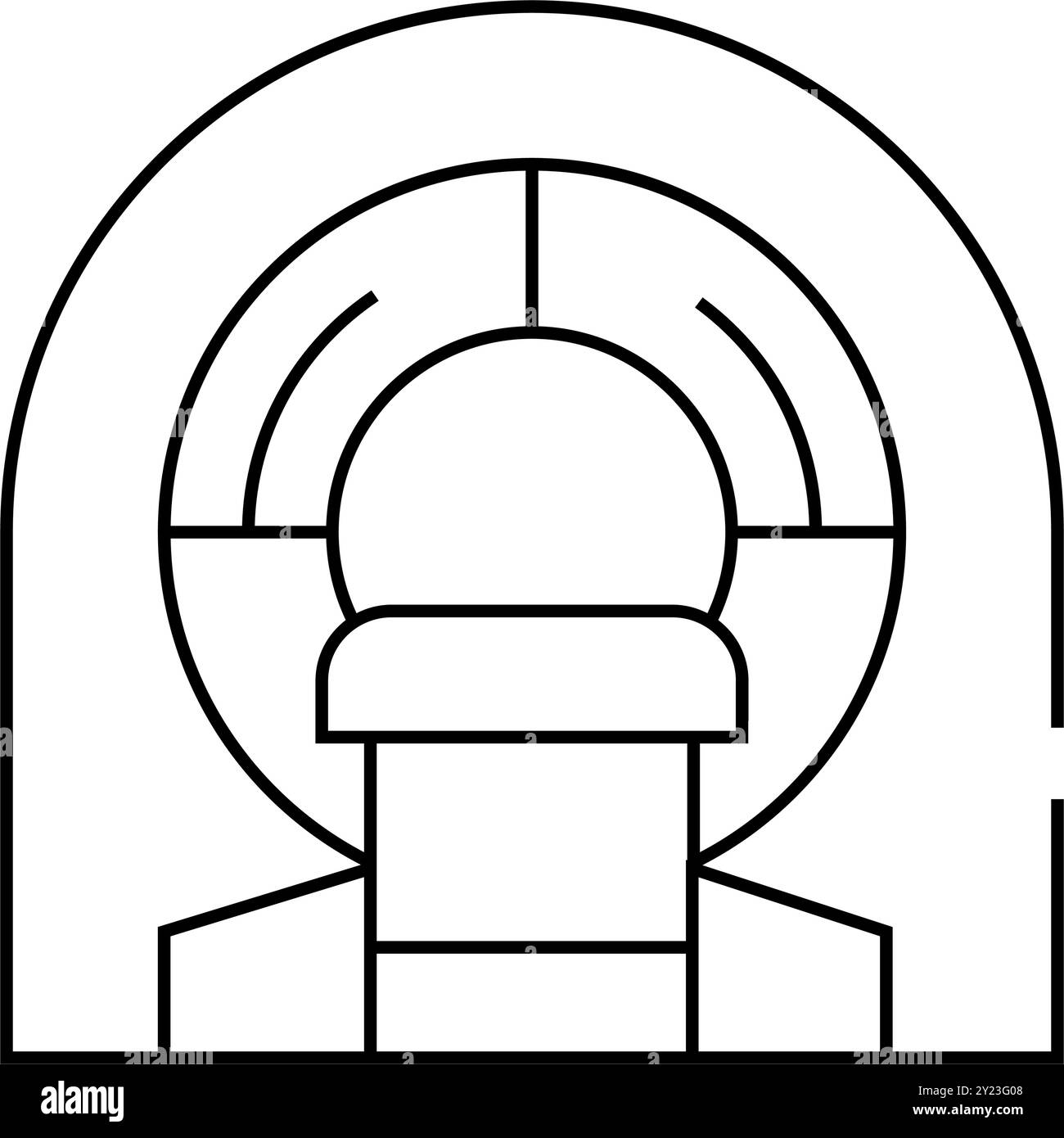mri hospital equipment line icon vector illustration Stock Vector Image ...