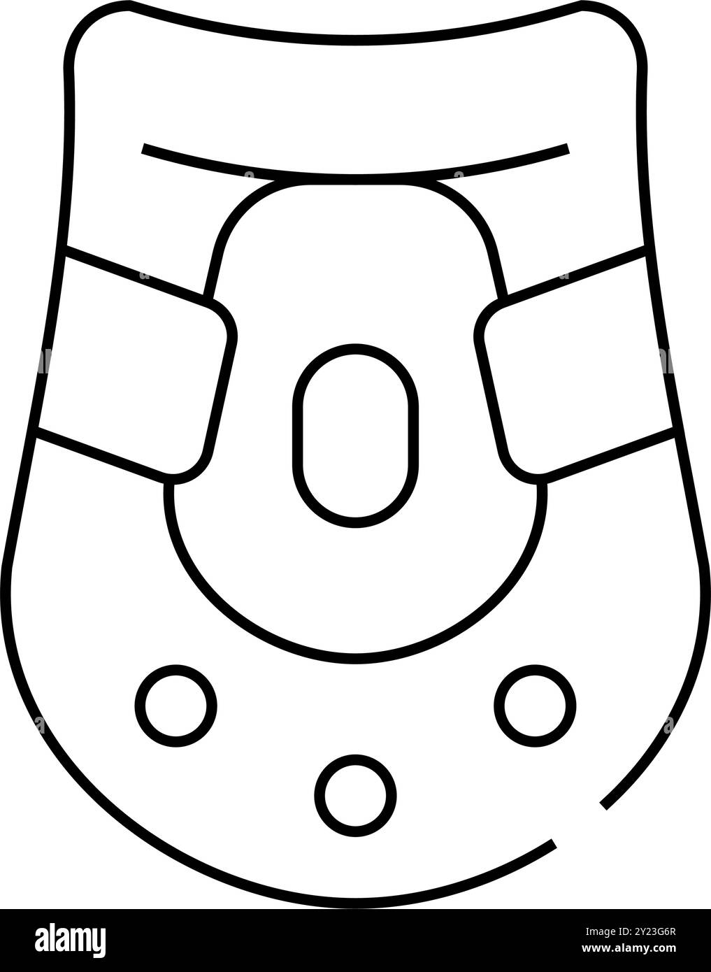 neck brace line icon vector isolated illustration Stock Vector Image ...