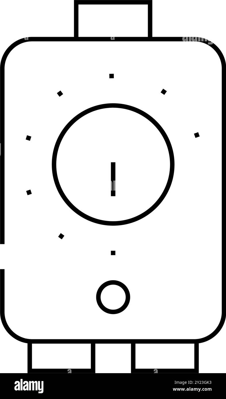 timer irrigation system line icon vector illustration Stock Vector ...