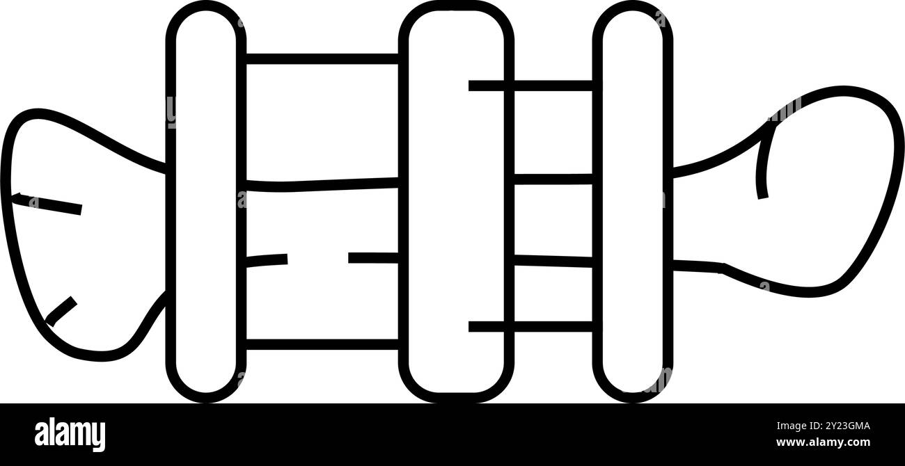 Ilizarov apparatus line icon vector isolated illustration Stock Vector ...