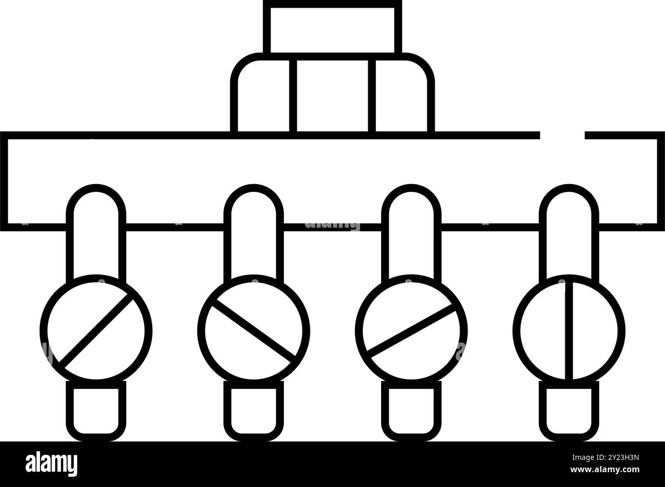 Irrigation pipeline system color Cut Out Stock Images & Pictures - Alamy
