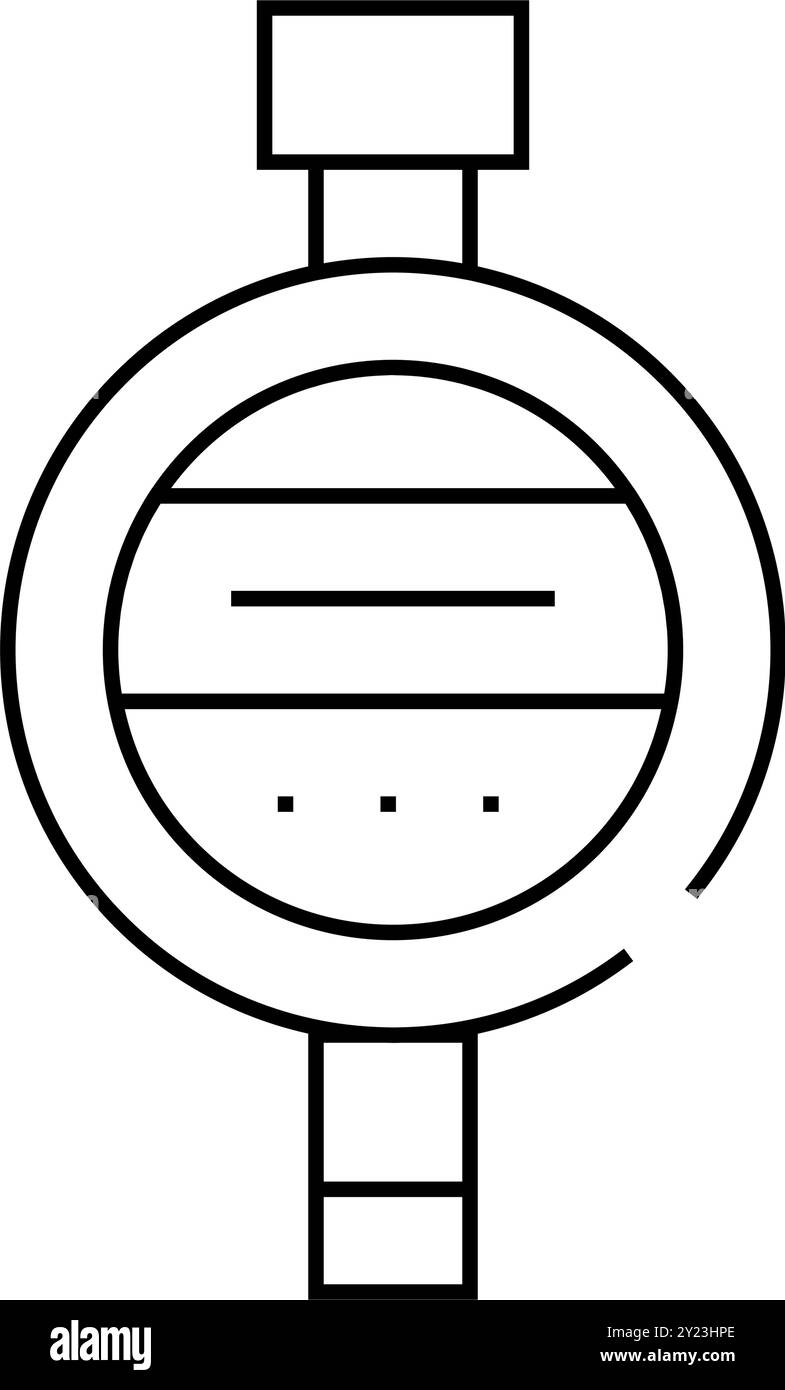 hardness meter or durometer line icon vector illustration Stock Vector ...