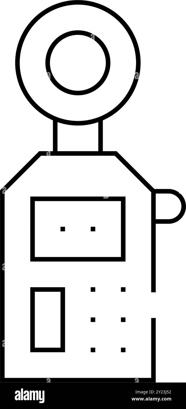 noise meter measuring device line icon vector illustration Stock Vector ...