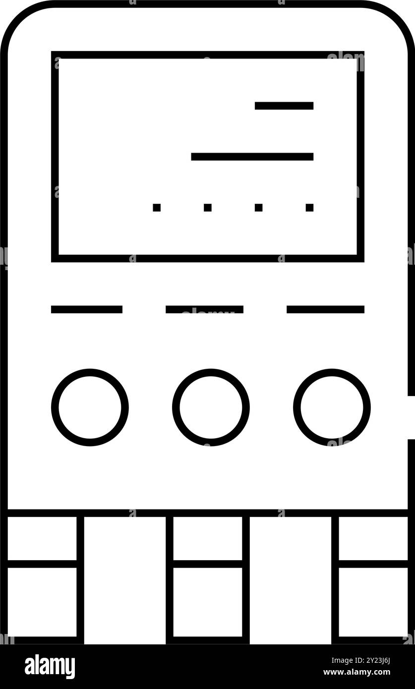 gauge manifold measuring equipment line icon vector illustration Stock ...