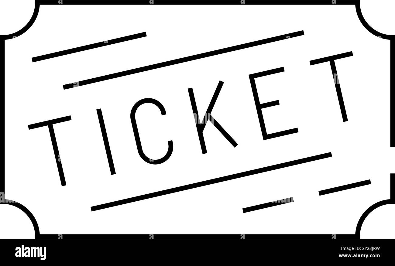 lottery ticket line icon vector isolated illustration Stock Vector ...