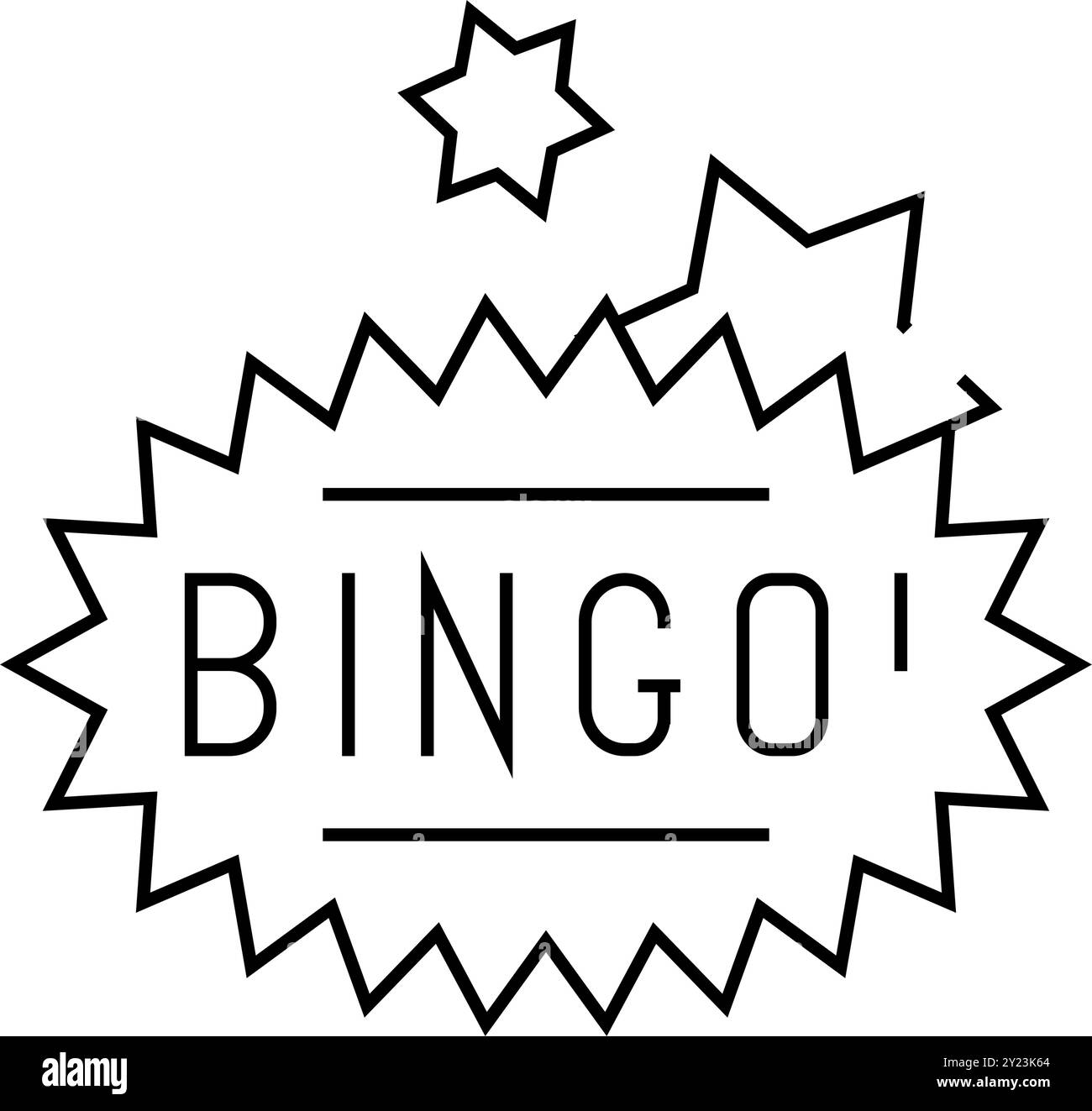 Bingo ticket icon outline Stock Vector Images - Alamy