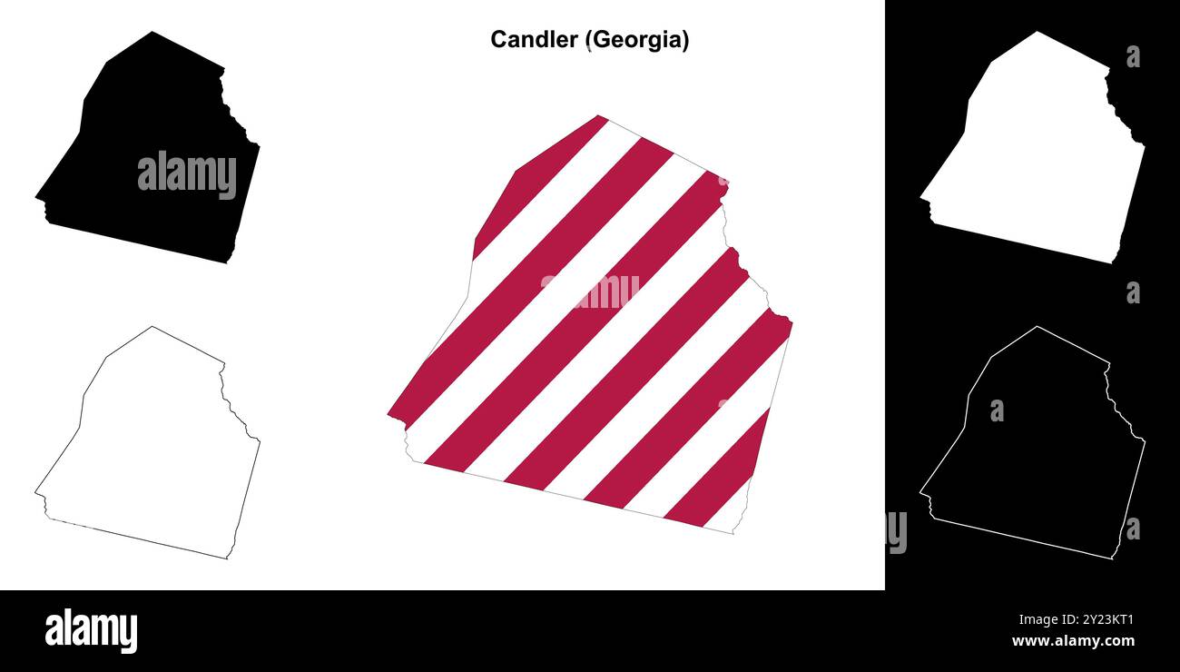 Candler outline map hi-res stock photography and images - Alamy