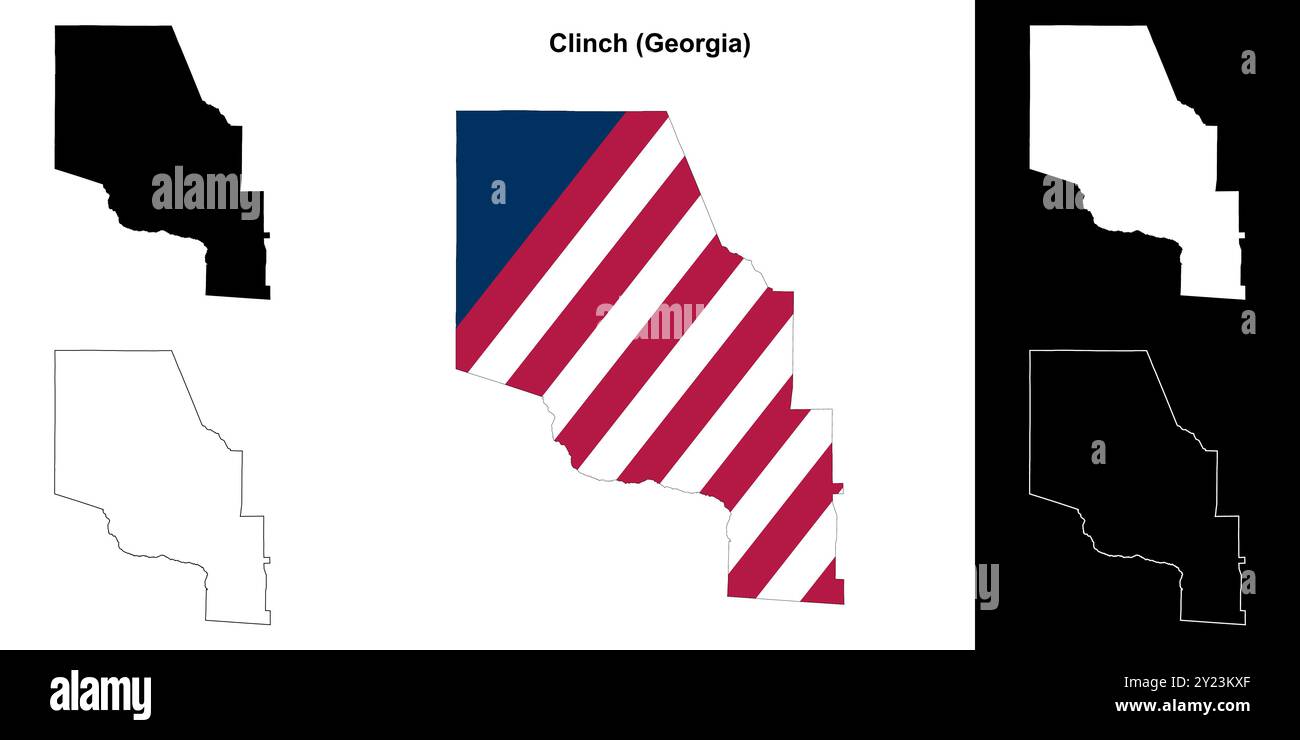 Clinch georgia map hi-res stock photography and images - Alamy