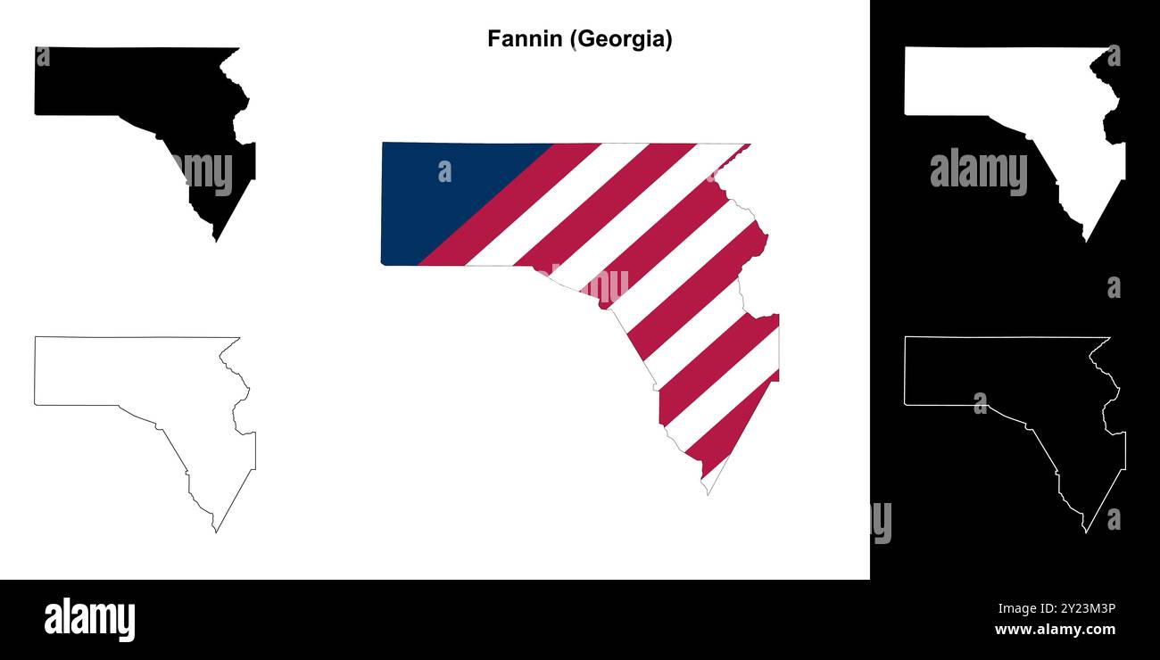 Blank fannin map hi-res stock photography and images - Alamy