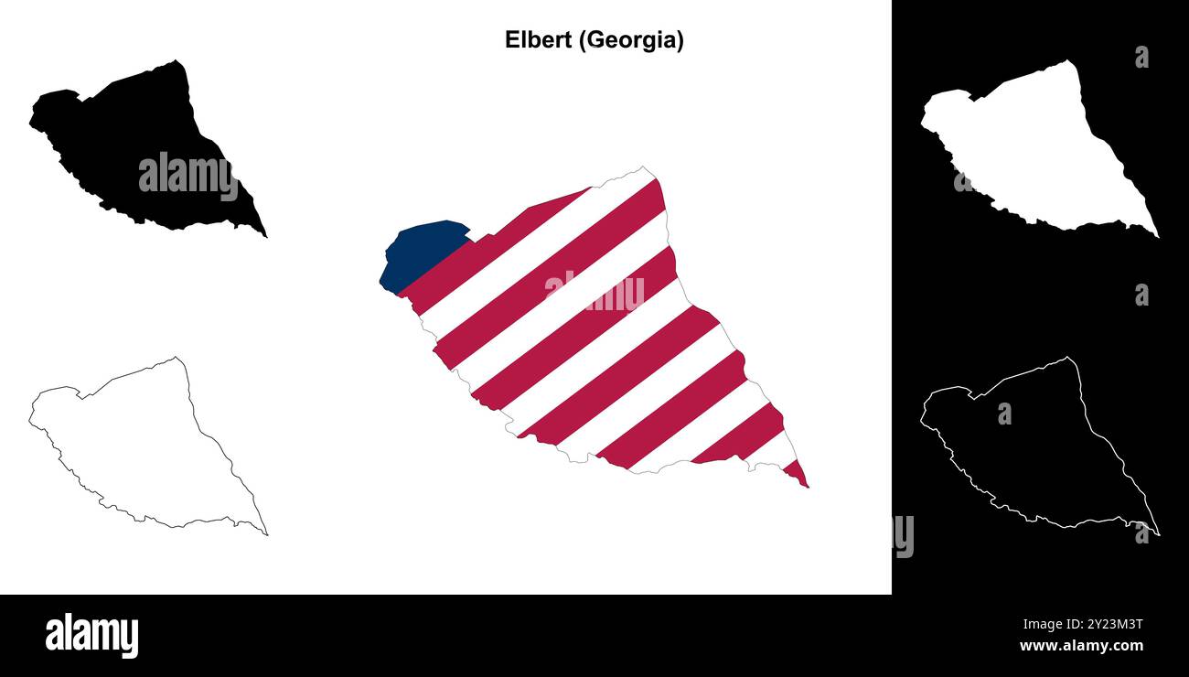 Elbert outline map hi-res stock photography and images - Alamy