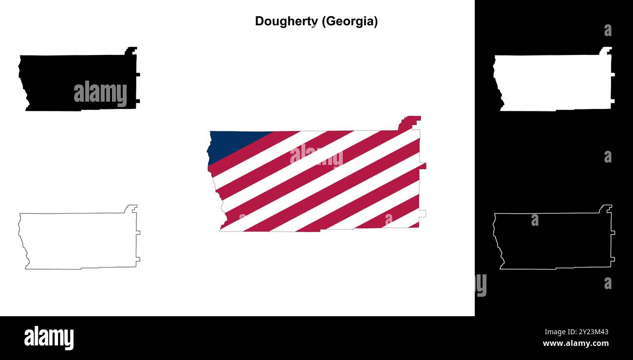 Dougherty vector map hi-res stock photography and images - Alamy