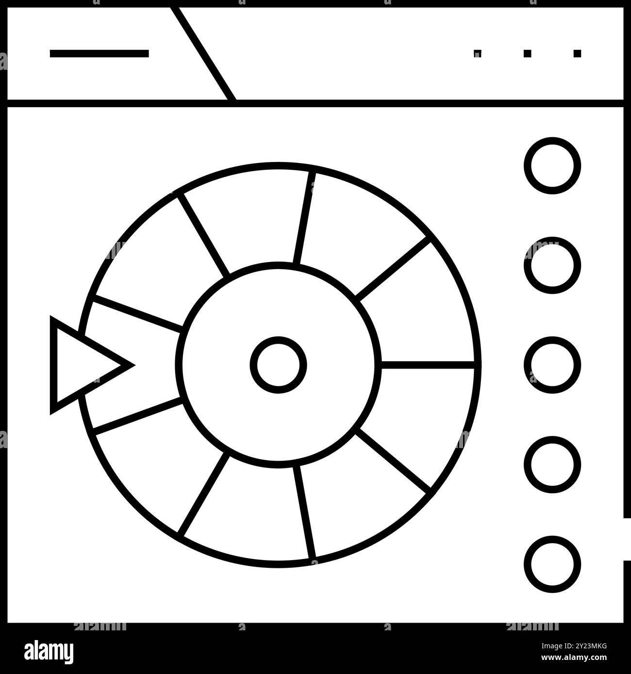 online wheel of fortune line icon vector illustration Stock Vector ...