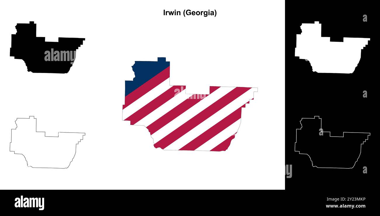 Irwin county map Stock Vector Images - Alamy