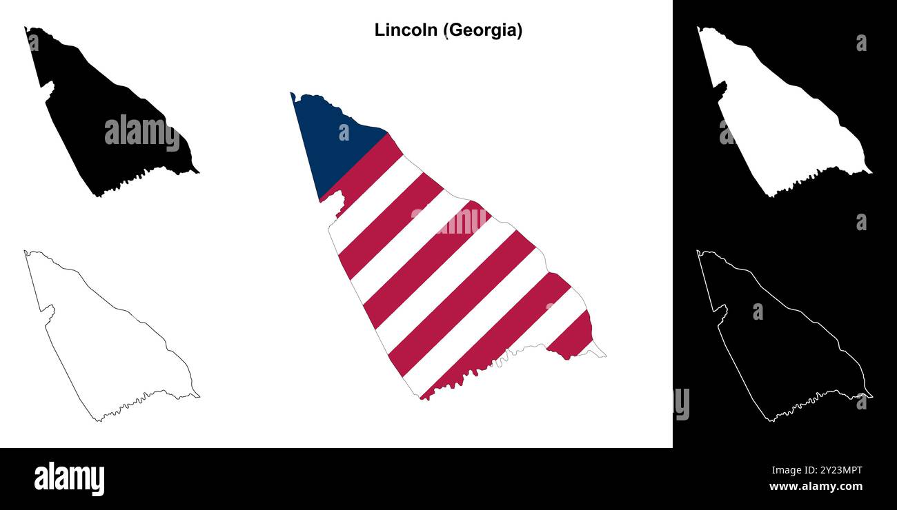 Lincoln County (Georgia) outline map set Stock Vector Image & Art - Alamy