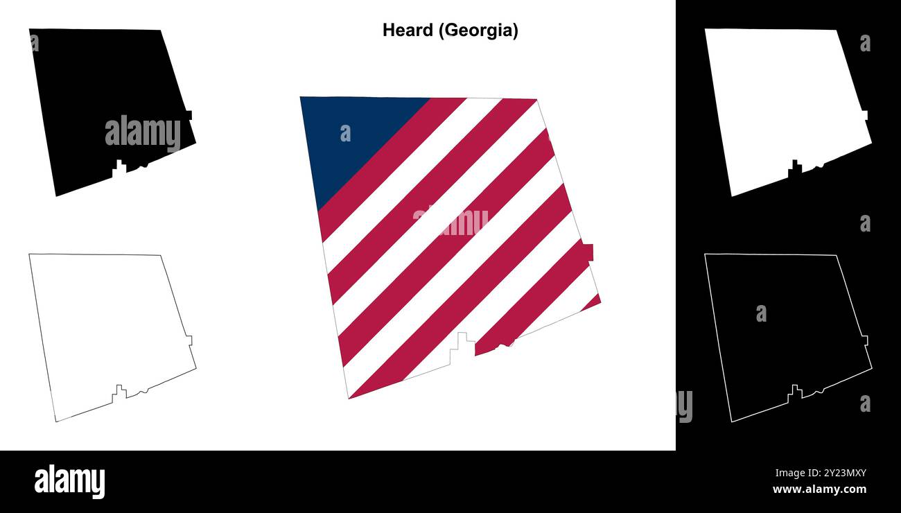 Heard County (Georgia) outline map set Stock Vector Image & Art - Alamy