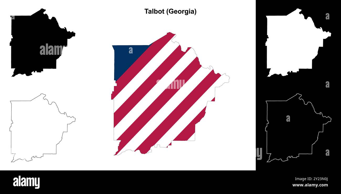 Talbot vector outline map hi-res stock photography and images - Alamy