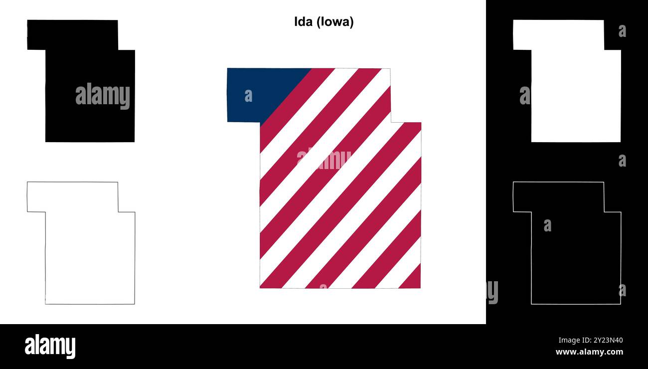 Ida county map hi-res stock photography and images - Alamy