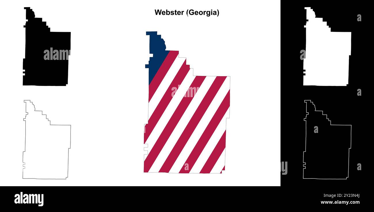 Webster County (Georgia) outline map set Stock Vector Image & Art - Alamy