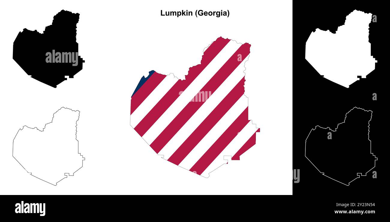 Lumpkin county map hi-res stock photography and images - Alamy