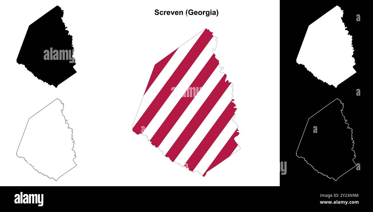 Screven vector map hi-res stock photography and images - Alamy