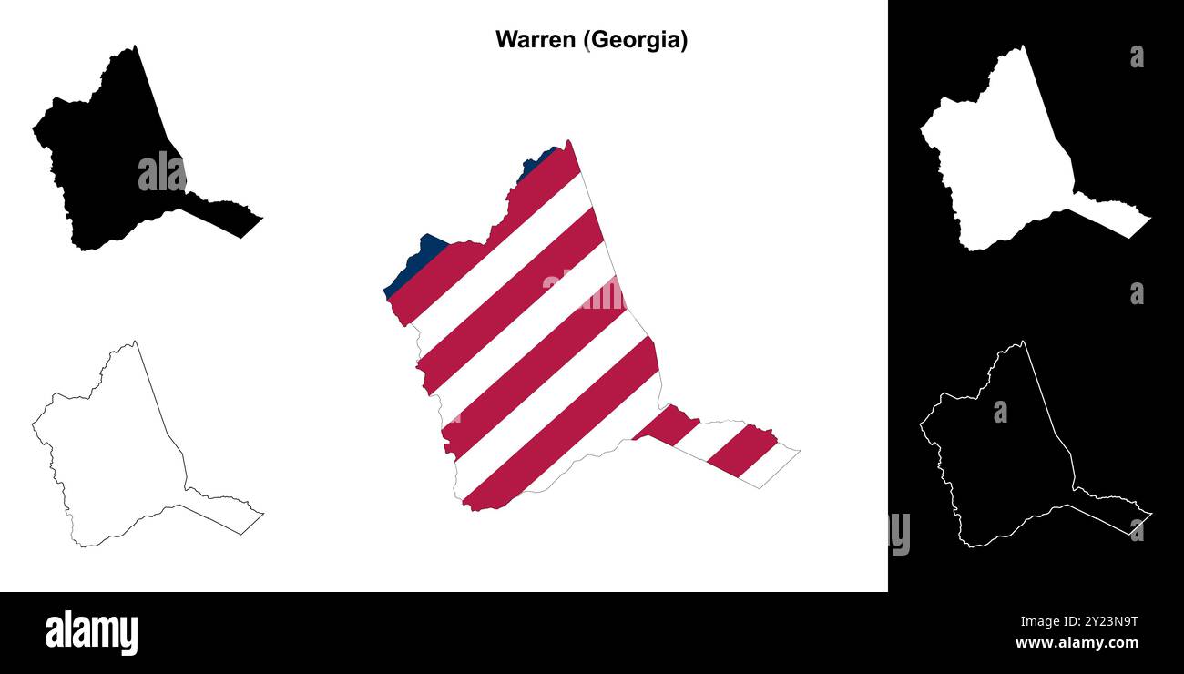 Warren georgia map hi-res stock photography and images - Alamy