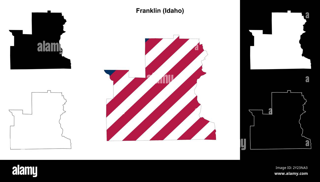 Franklin County (Idaho) outline map set Stock Vector Image & Art - Alamy