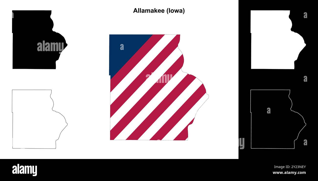Allamakee county map Stock Vector Images - Alamy
