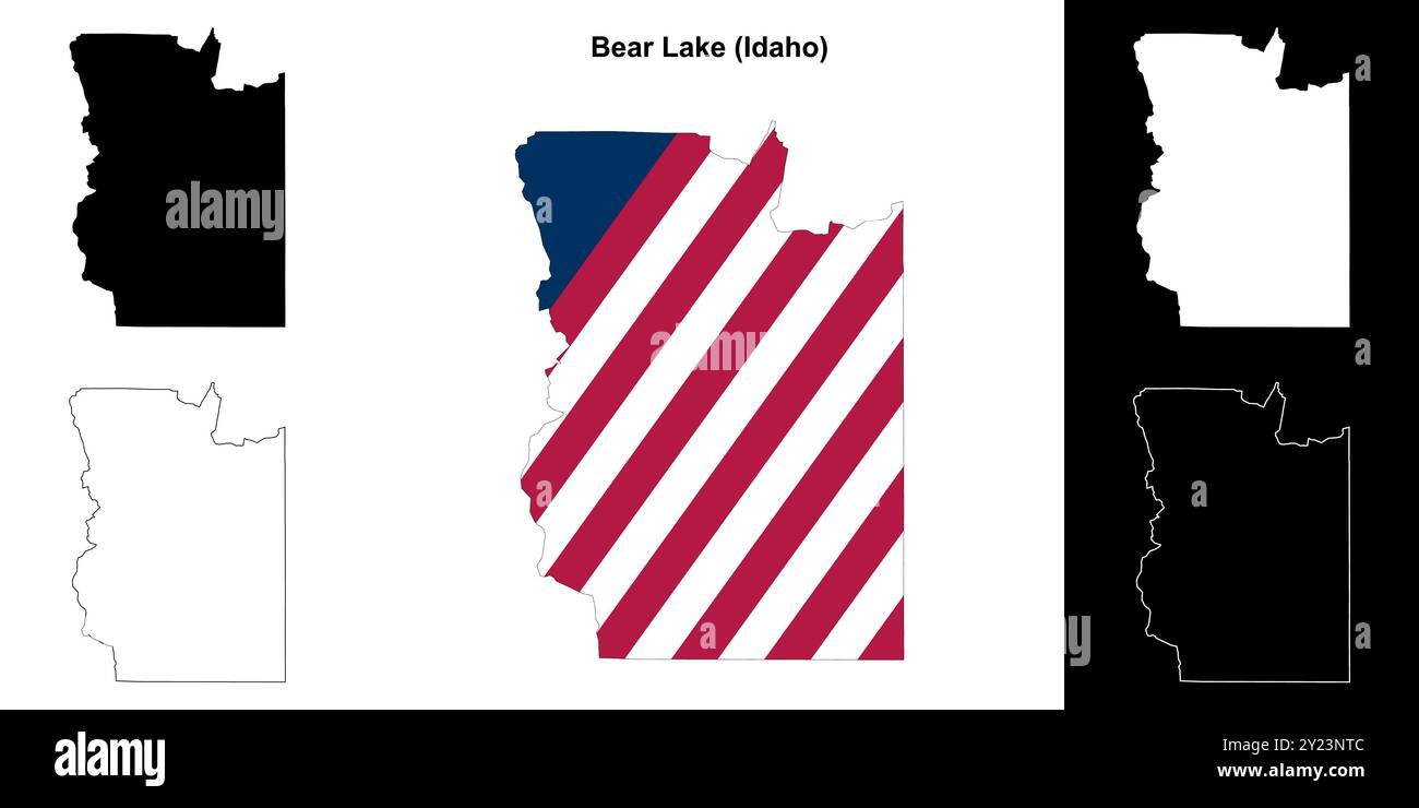 Bear lake idaho map Stock Vector Images - Alamy