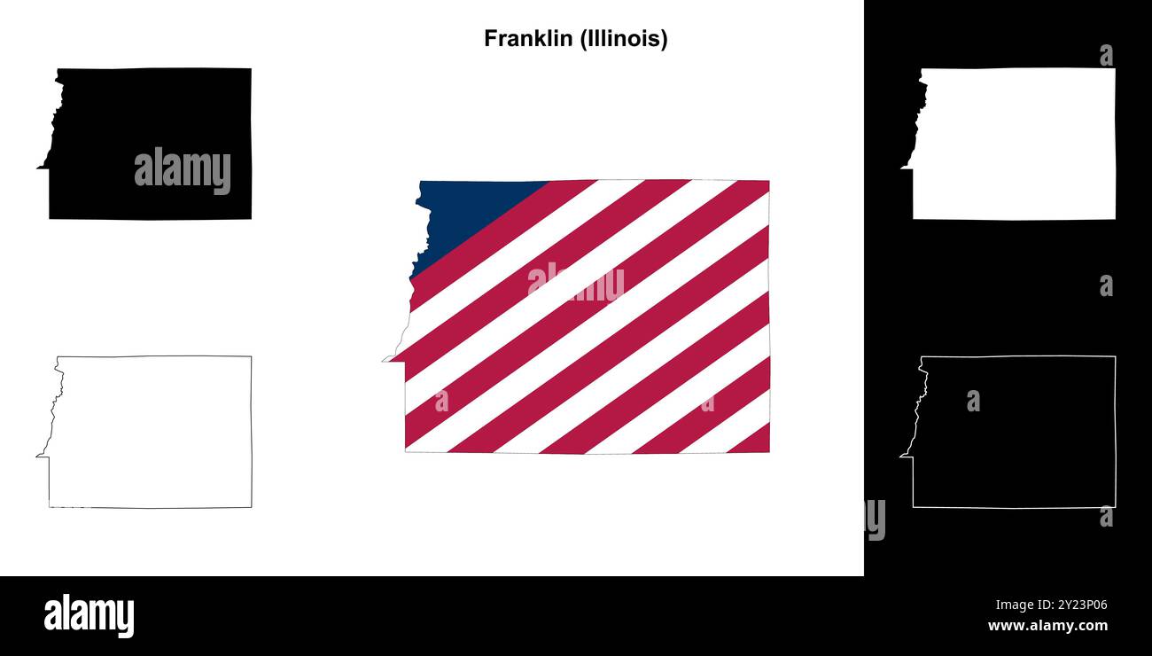 Franklin County (Illinois) outline map set Stock Vector Image & Art - Alamy