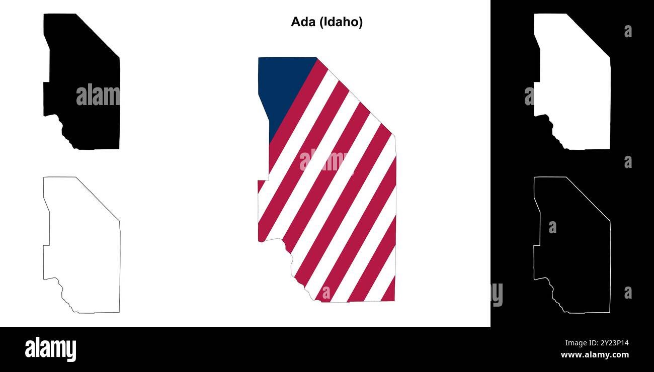 Ada county map hi-res stock photography and images - Alamy