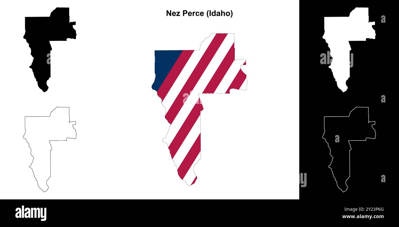 Blank nez perce map hi-res stock photography and images - Alamy