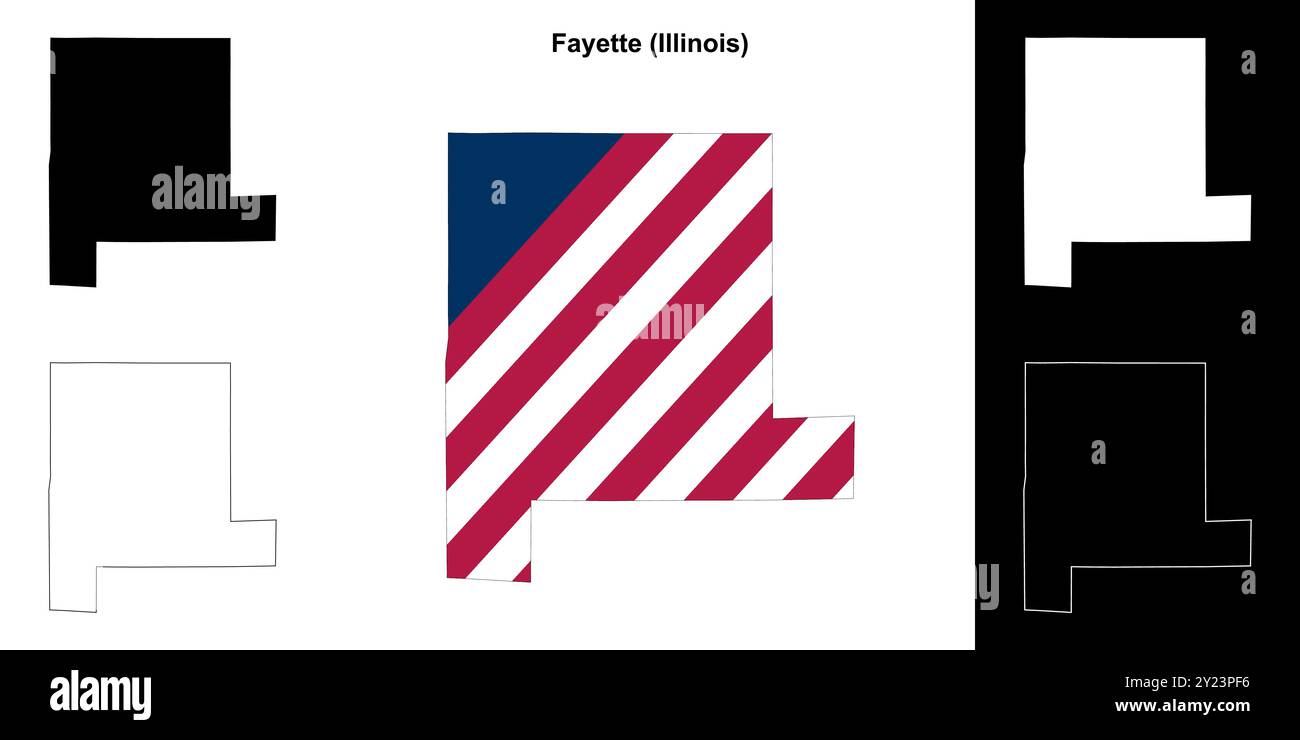 Fayette illinois map Stock Vector Images - Alamy