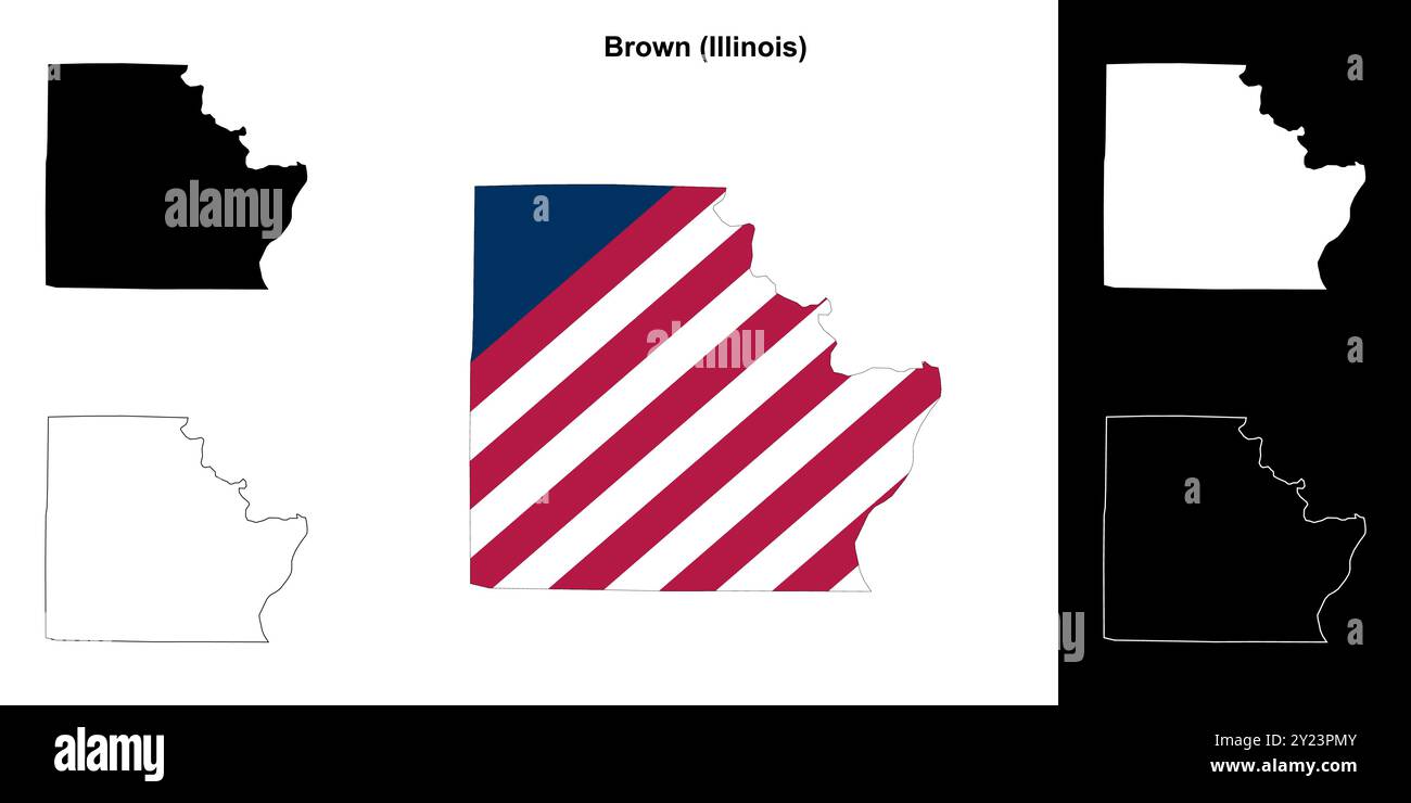 Brown county map Stock Vector Images - Alamy
