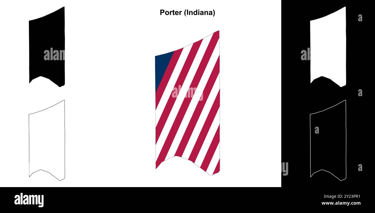 Porter vector outline map hi-res stock photography and images - Alamy