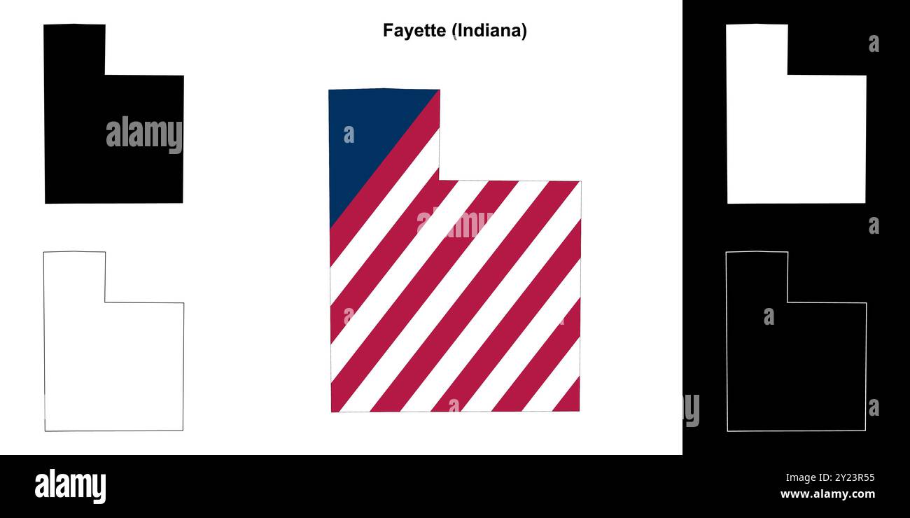 Fayette vector map hi-res stock photography and images - Alamy