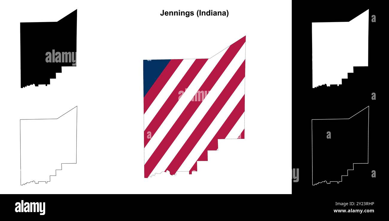 Blank jennings map hi-res stock photography and images - Alamy