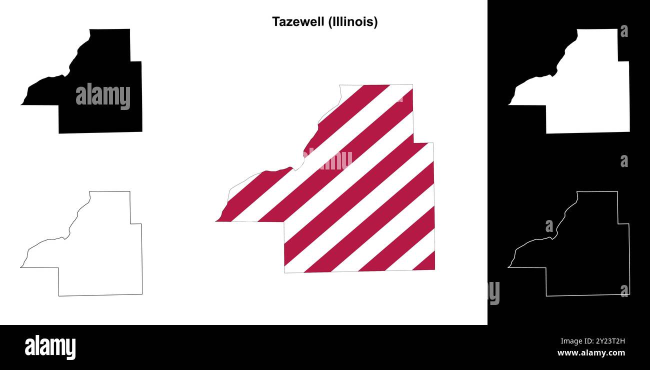 Tazewell county map hi-res stock photography and images - Alamy