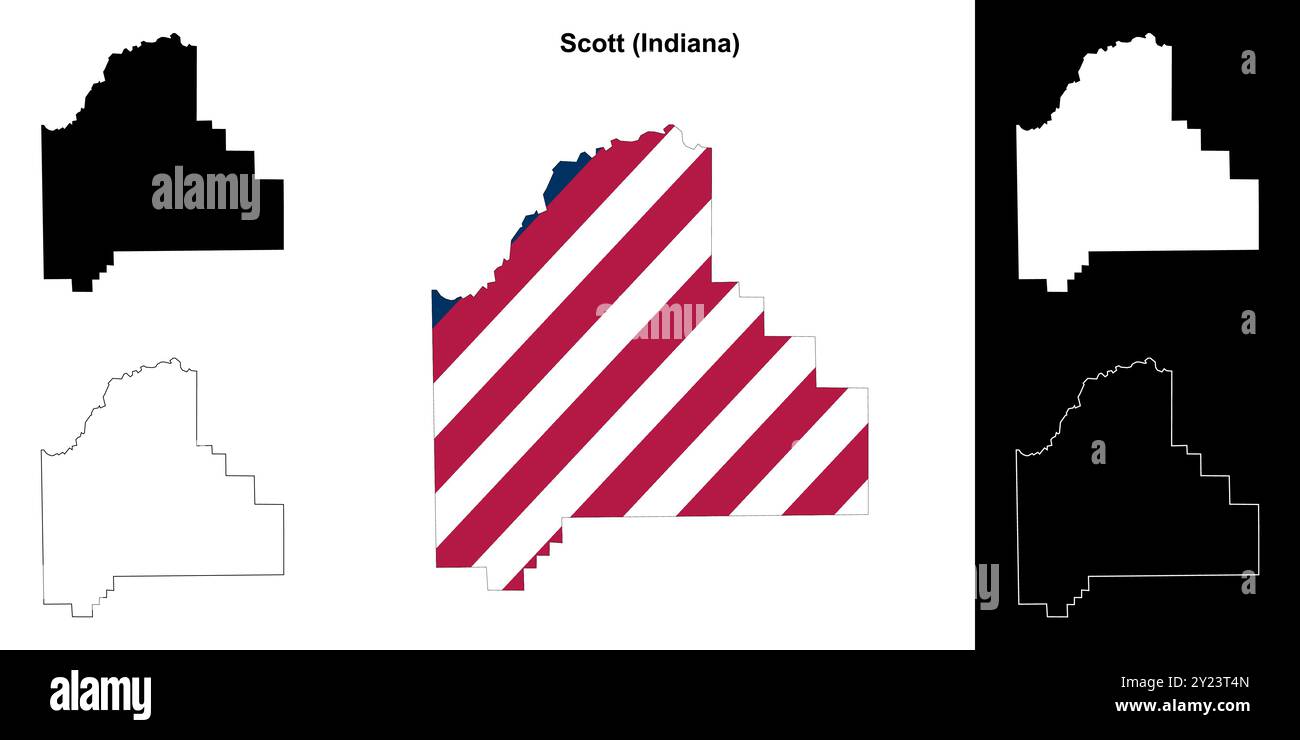 Scott county map hi-res stock photography and images - Alamy