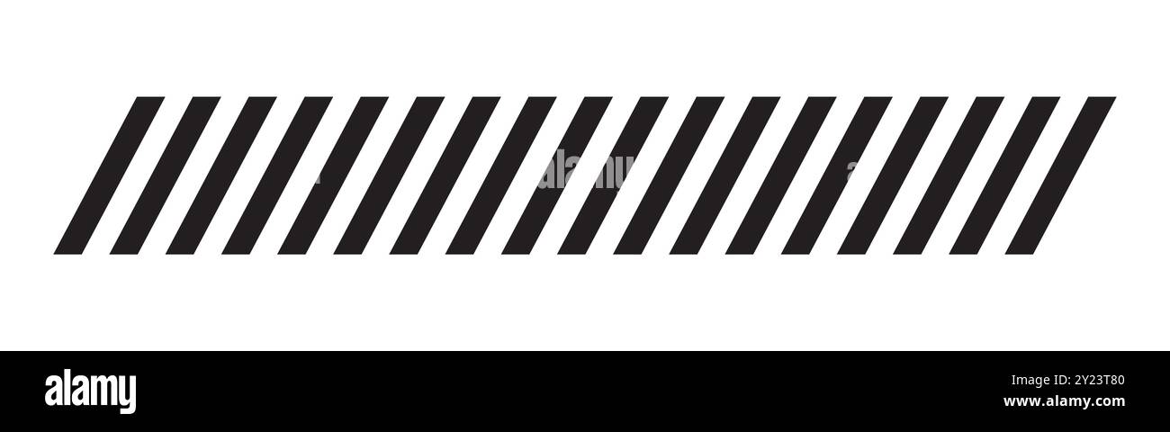 Slash line border, diagonal lines. Divider strip Tilt strip geometric ...