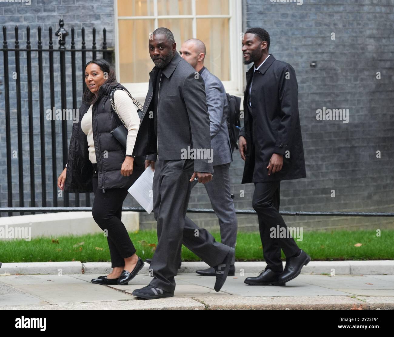 Idris Elba (centre) and Yemi Hughes (left), whose 19-year-old son Andre ...